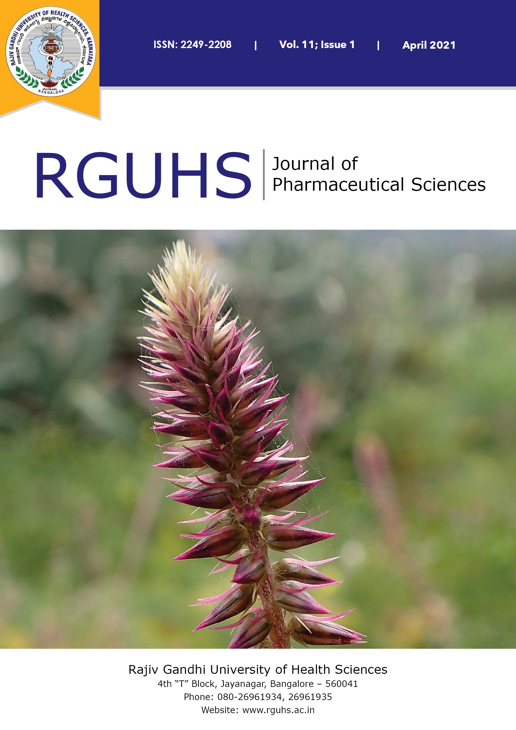 Home | RGUHS Journal of Pharmaceutical Sciences | Journal Grid